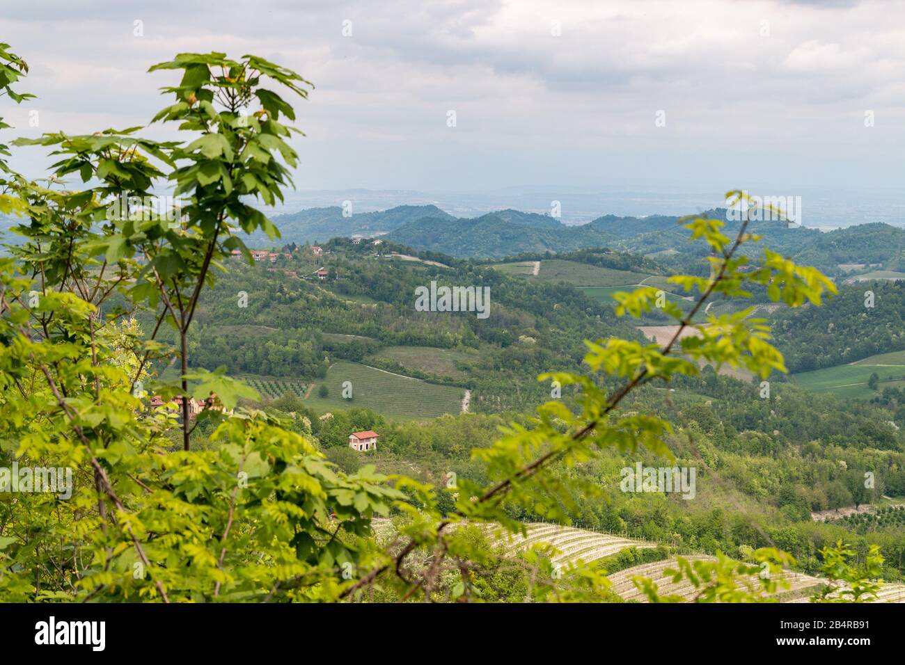 Landscape views of Albugnano on the Monferrato hills, Asti, Piedmont ...