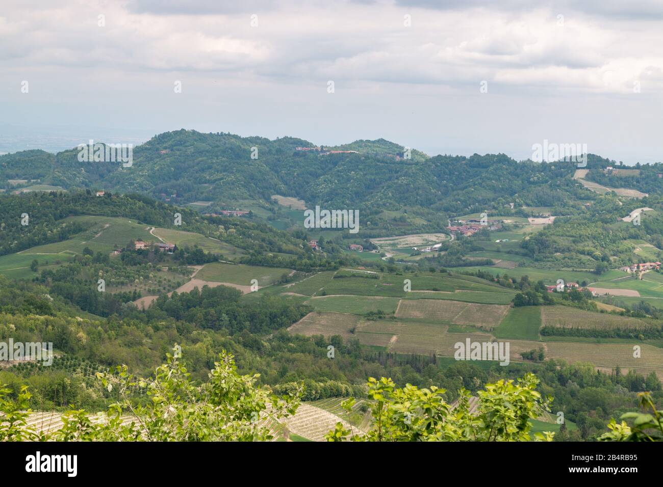 Landscape views of Albugnano on the Monferrato hills, Asti, Piedmont ...