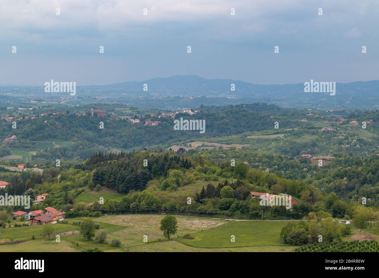 Landscape views of Albugnano on the Monferrato hills, Asti, Piedmont ...