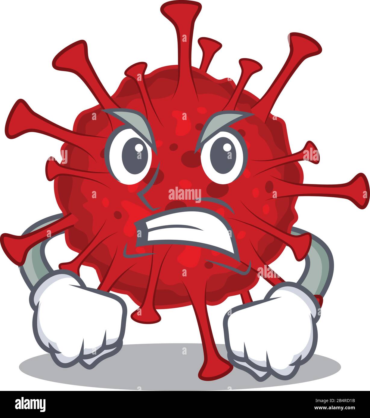 Betacoronavirus cartoon character design with angry face Stock Vector ...