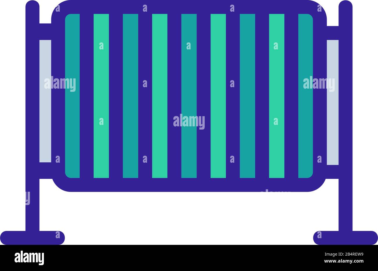 metal fence icon vector. Isolated contour symbol illustration Stock ...