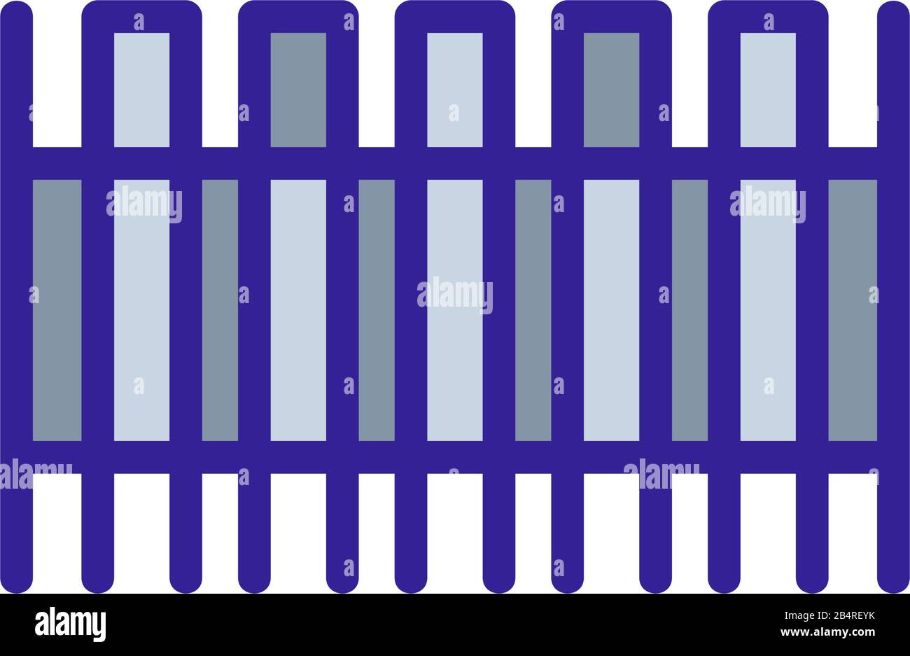 metal fence icon vector. Isolated contour symbol illustration Stock ...