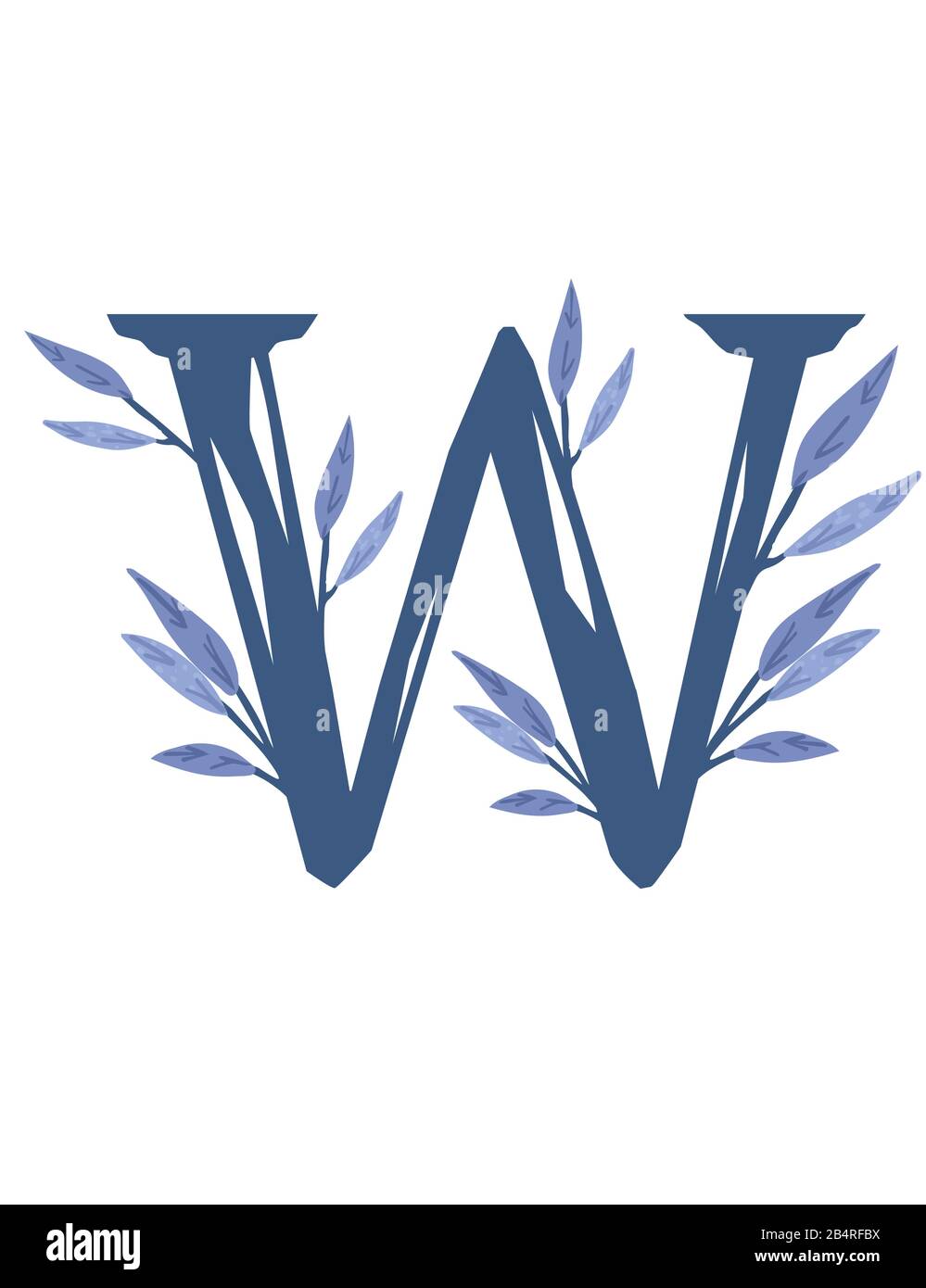 Hand drawn floral alphabet design hi-res stock photography and images ...