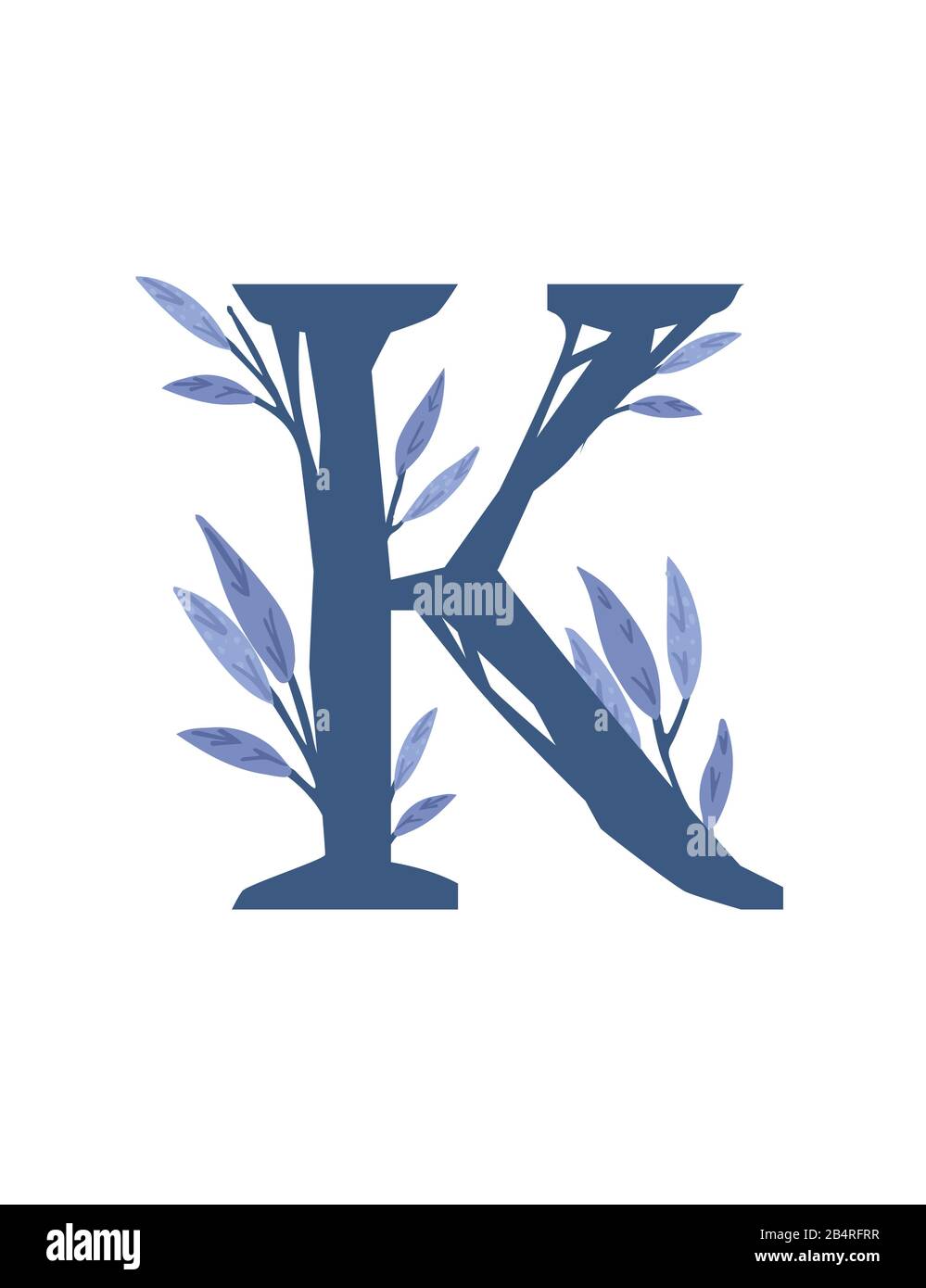 Hand drawn floral alphabet design hi-res stock photography and images ...