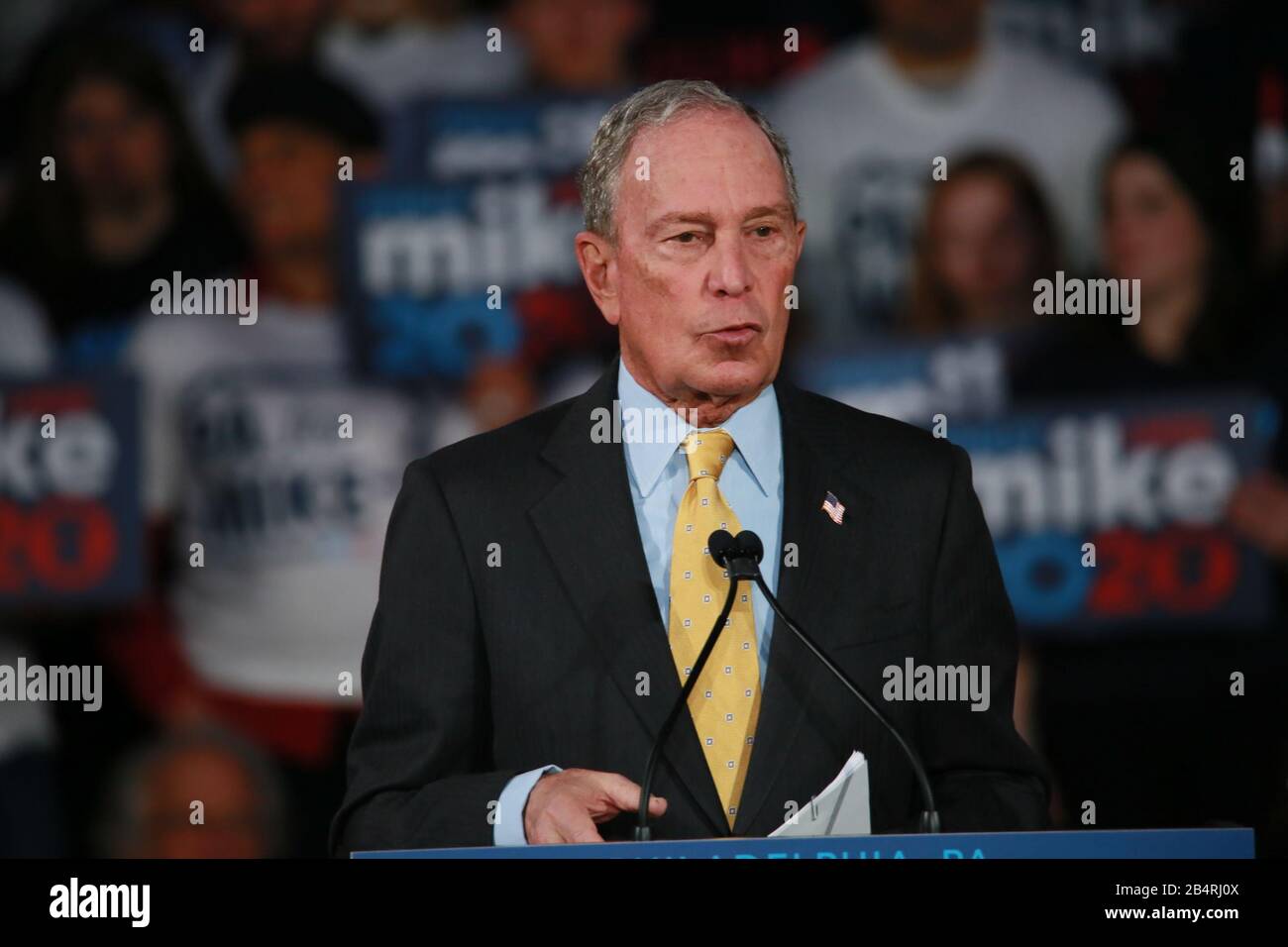 Mike Bloomberg makes a campaign stop in Philadelphia at the National ...
