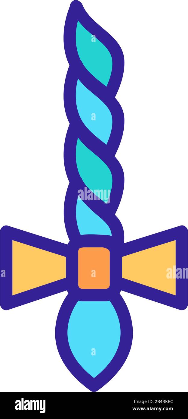 braid icon vector. Isolated contour symbol illustration Stock Vector ...