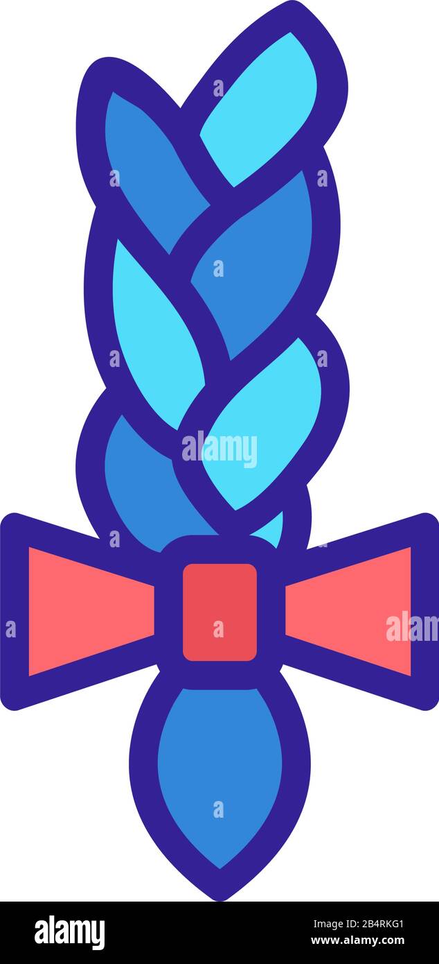 braid icon vector. Isolated contour symbol illustration Stock Vector ...