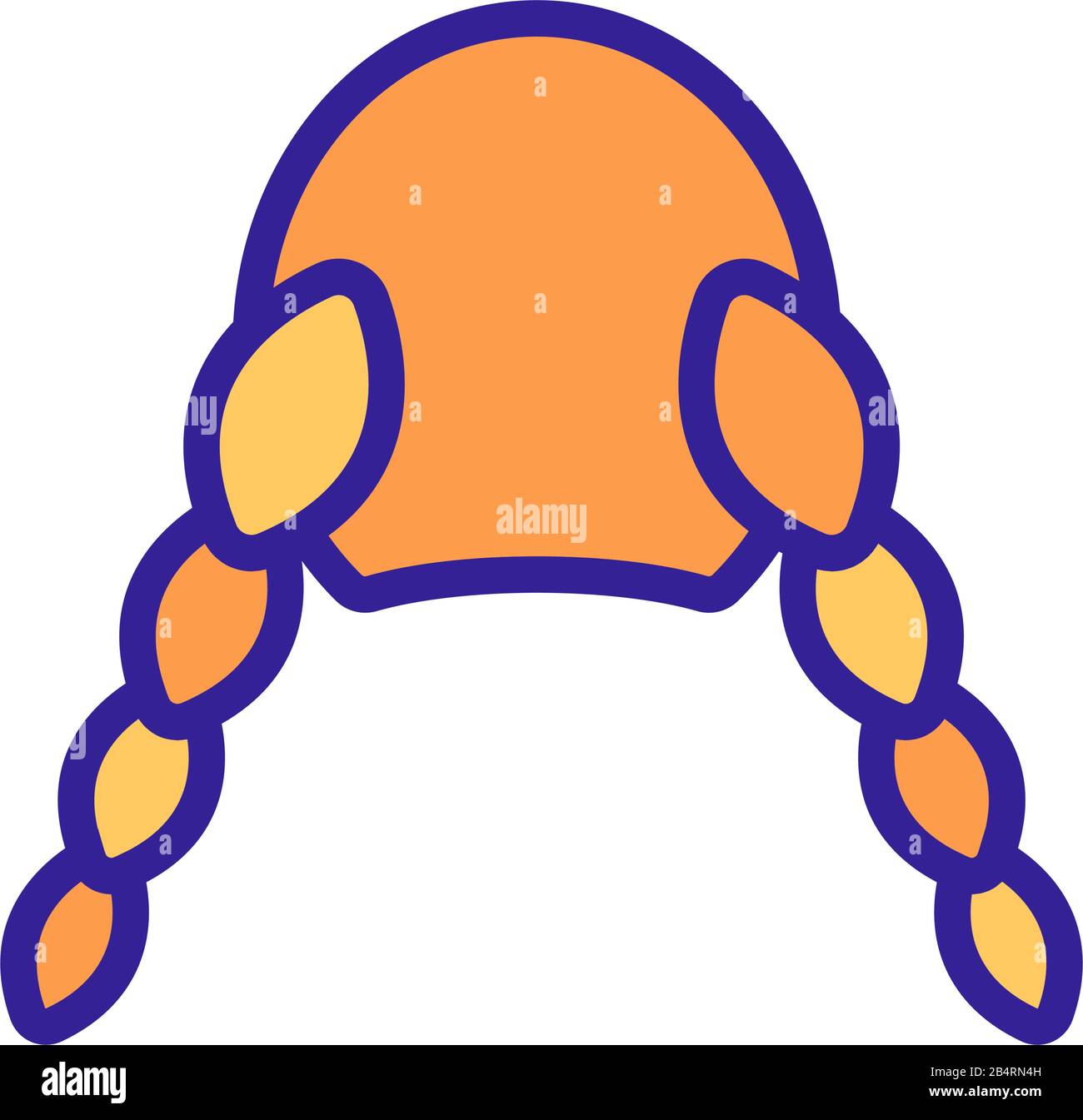 braid icon vector. Isolated contour symbol illustration Stock Vector ...