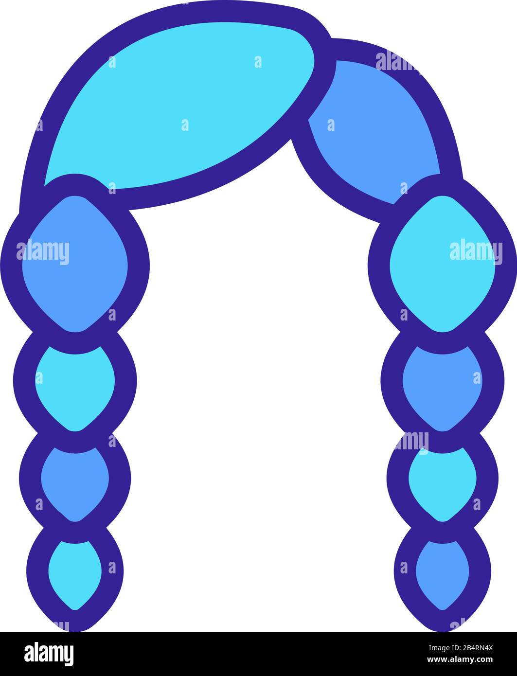 braid icon vector. Isolated contour symbol illustration Stock Vector ...