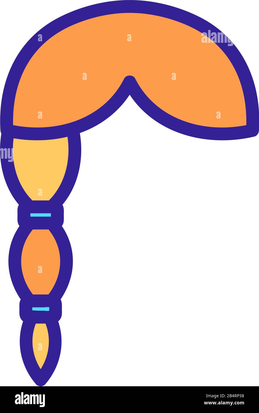 braid icon vector. Isolated contour symbol illustration Stock Vector ...