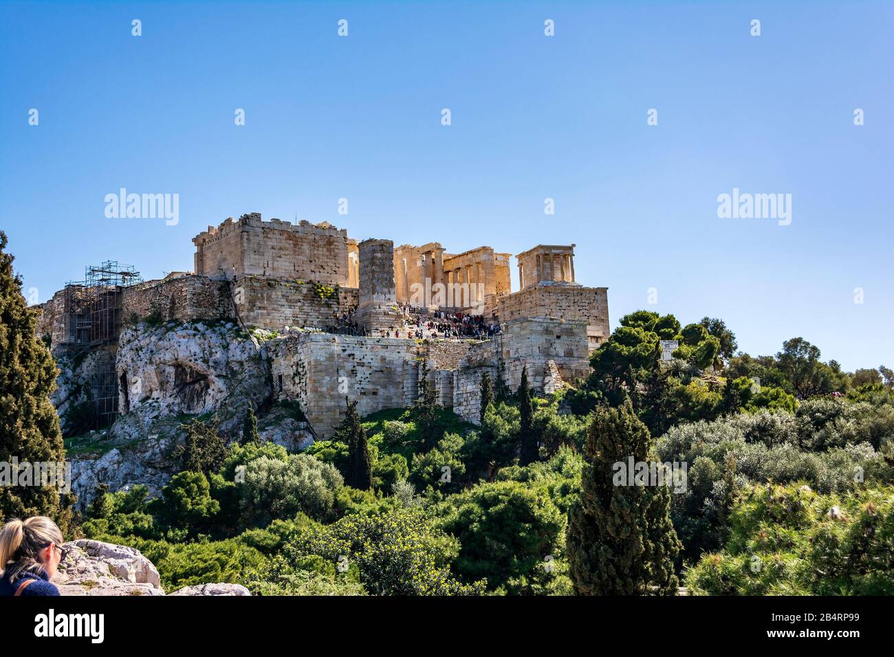 Acropolis view from Areopagus hill, Athens, Greece Stock Photo - Alamy
