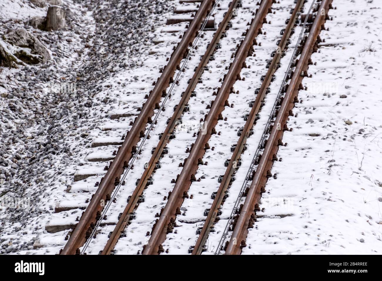 Wheel pair from a freight car on rails. Wheel system with springs Stock ...