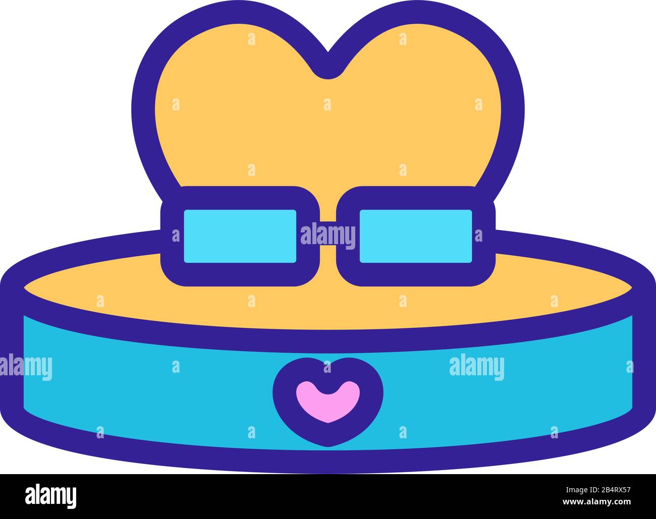 A comfortable bed icon vector. Isolated contour symbol illustration ...