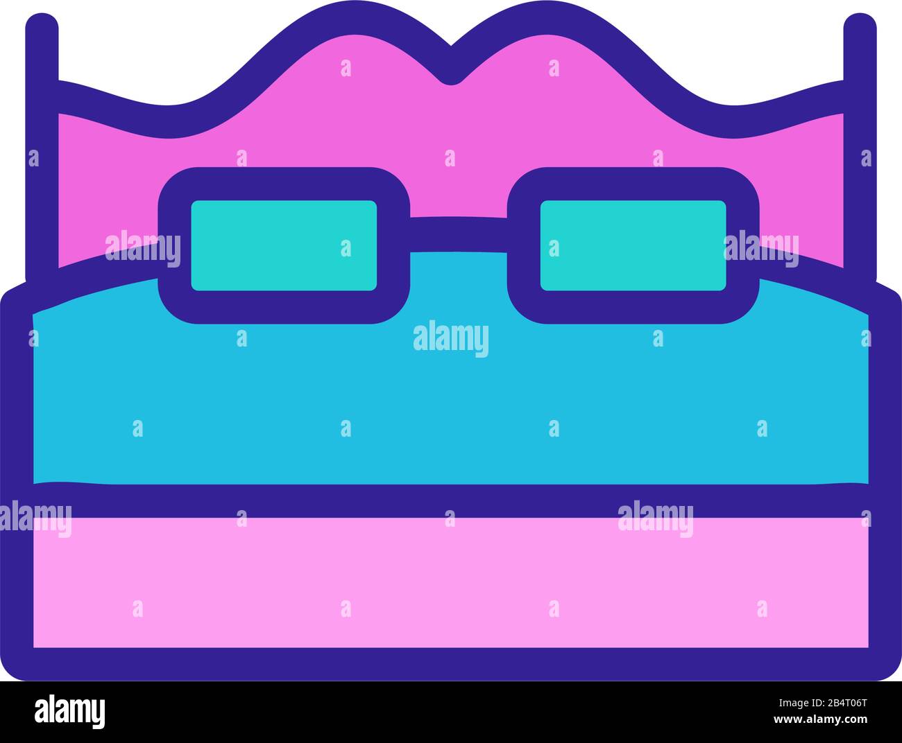 Bed icon vector. Isolated contour symbol illustration Stock Vector ...