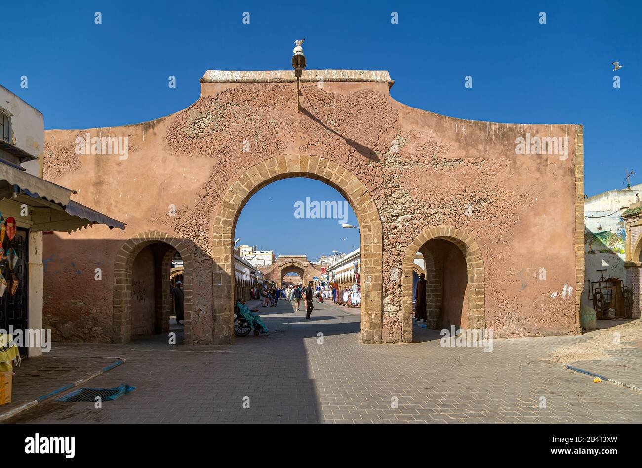 Medina entrance and the market of Essaouria,UNESCO world heritage site ...