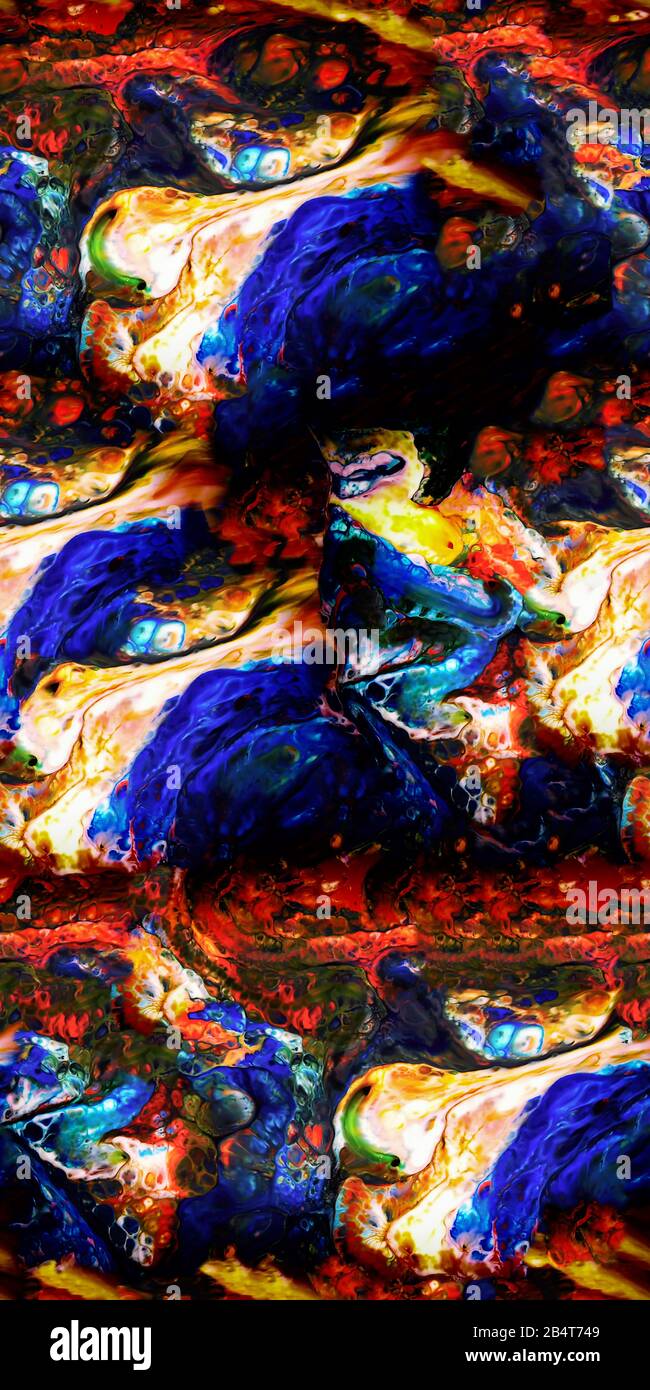 Beauty of Abstract Seamless Tileable Random Art Ink Spread Stock Photo ...