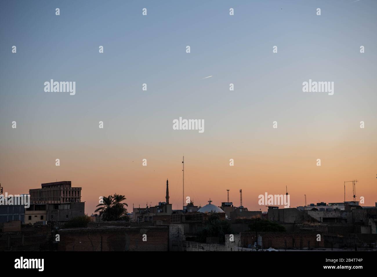 Iraq, Iraqi Kurdistan, Arbil, Erbil. Cityscape view of Erbil after ...