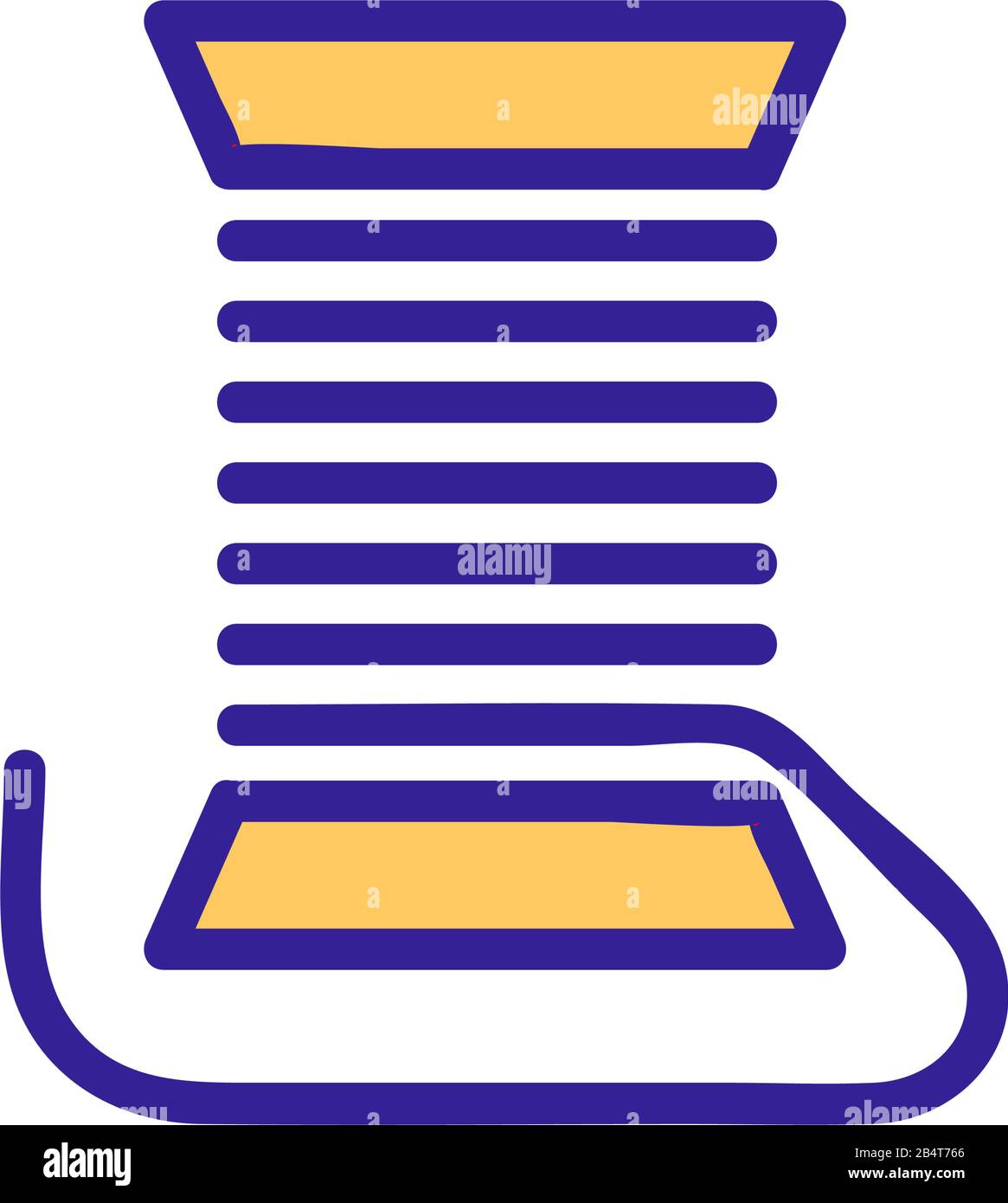 thread icon vector. Isolated contour symbol illustration Stock Vector ...