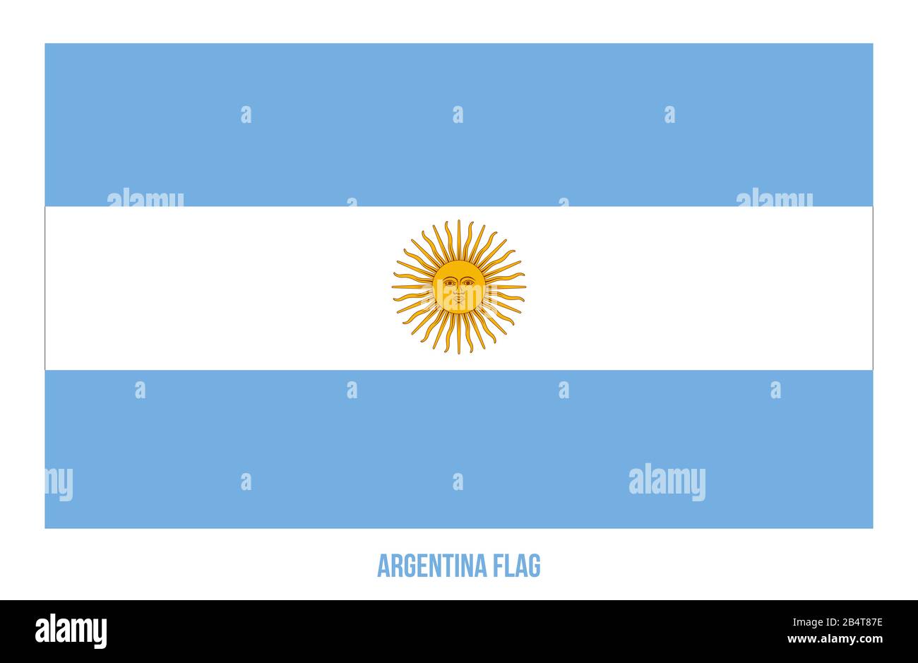 Argentina Flag Vector Illustration on White Background. Argentina ...
