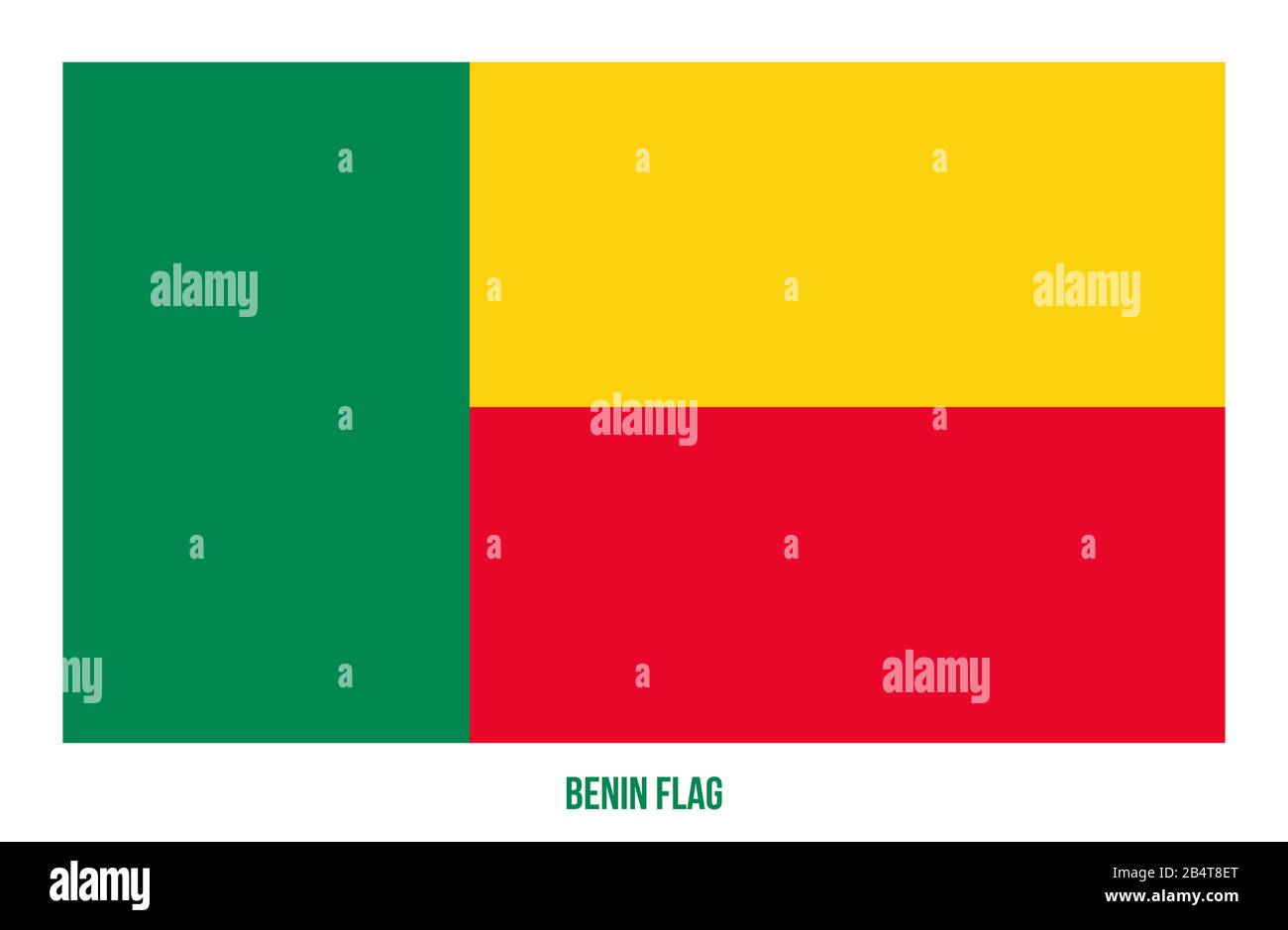 Benin Flag Vector Illustration on White Background. Benin National Flag ...