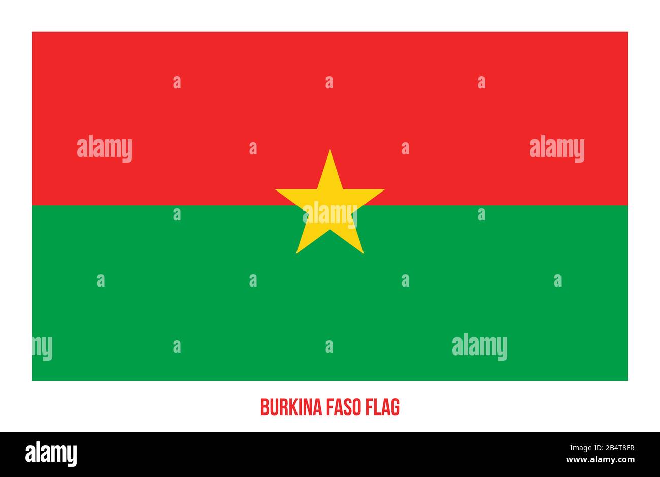 Burkina Faso Flag Vector Illustration on White Background. Burkina Faso ...
