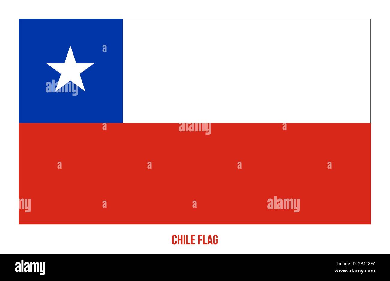 Chile Flag Vector Illustration on White Background. Chile National Flag ...