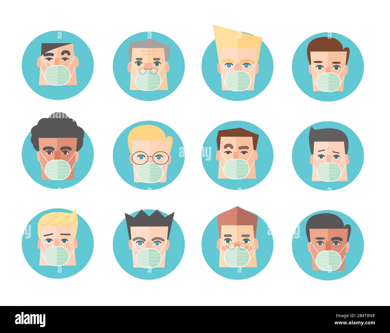 Male protective medical masks Cut Out Stock Images & Pictures - Alamy