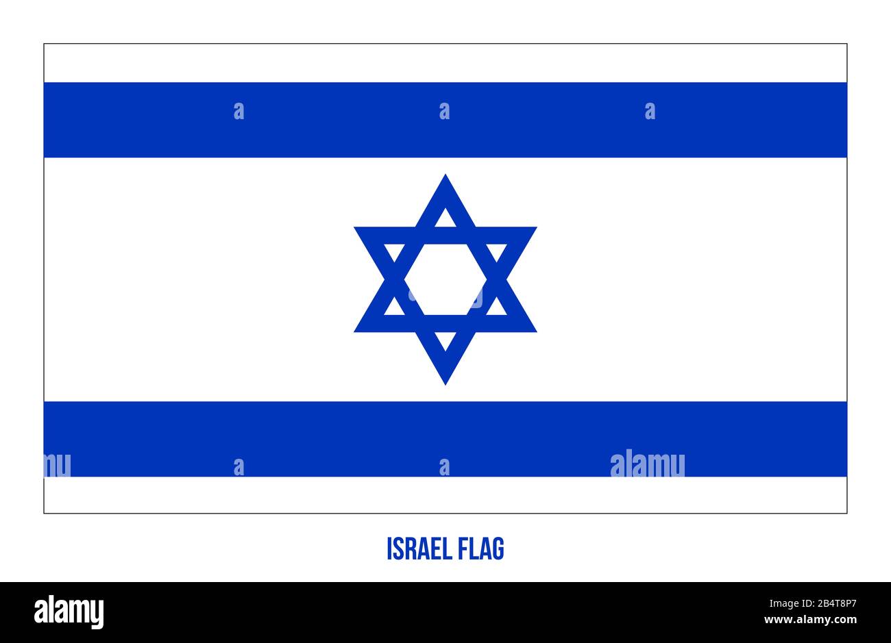 Israel Flag Vector Illustration on White Background. Israel National ...
