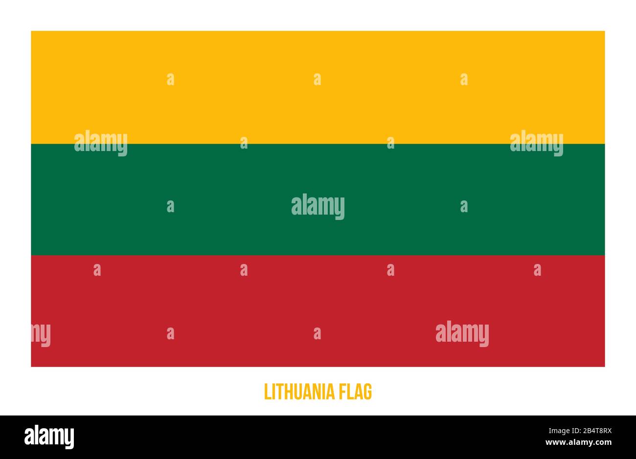 Lithuania Flag Vector Illustration on White Background. Lithuania ...