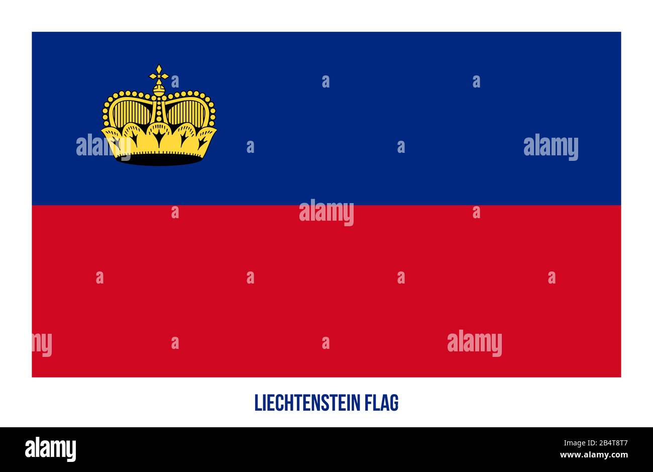 Liechtenstein Flag Vector Illustration on White Background ...