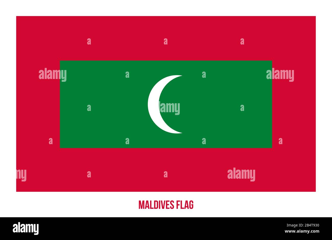 Maldives Flag Vector Illustration on White Background. Maldives ...