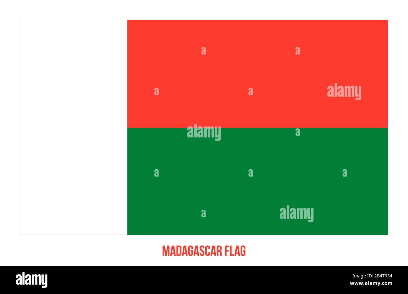 Madagascar Flag Vector Illustration on White Background. Madagascar ...