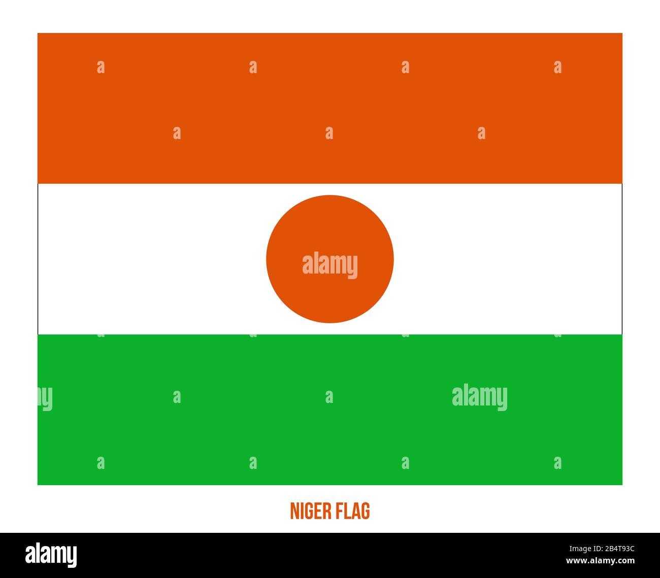 Niger Flag Vector Illustration on White Background. Niger National Flag ...
