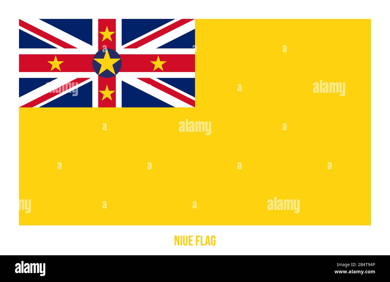 Niue Flag Vector Illustration on White Background. Niue National Flag ...