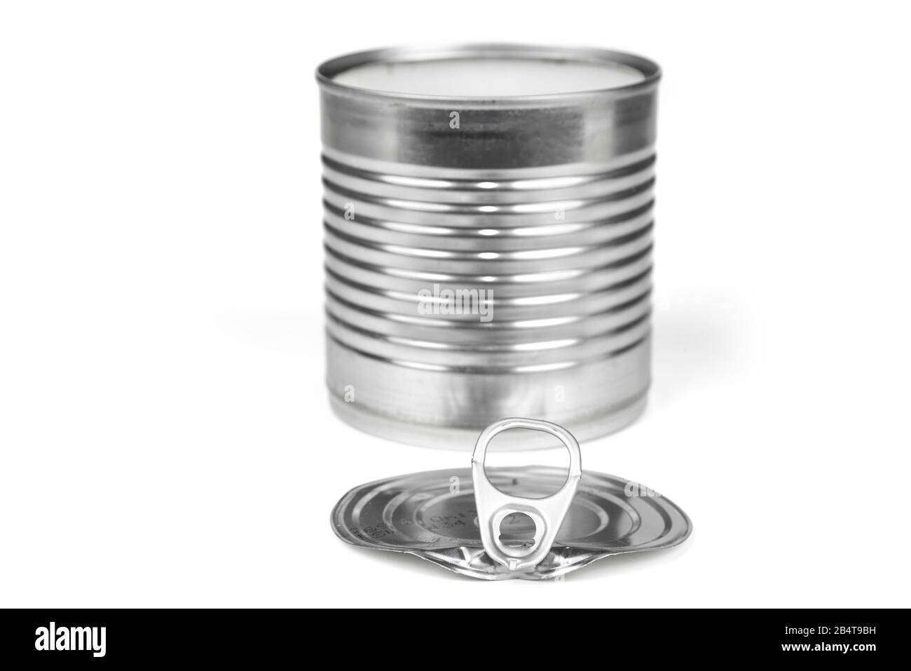 Empty food tin can on a white. Recycle concept Stock Photo - Alamy