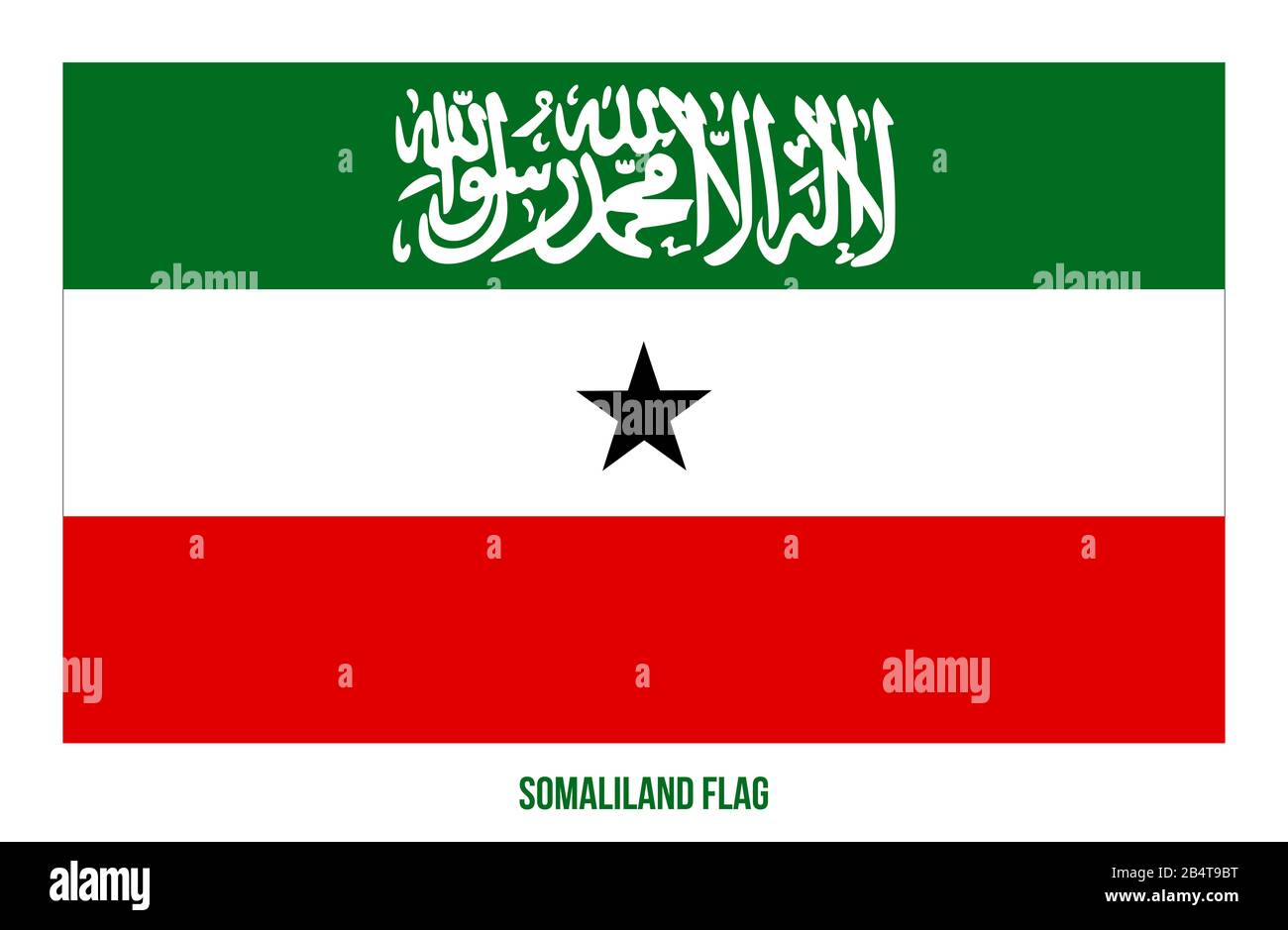 Somaliland Flag Vector Illustration on White Background. Somaliland ...