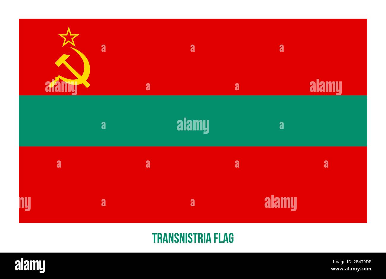 Transnistria Flag Vector Illustration on White Background. Transnistria ...