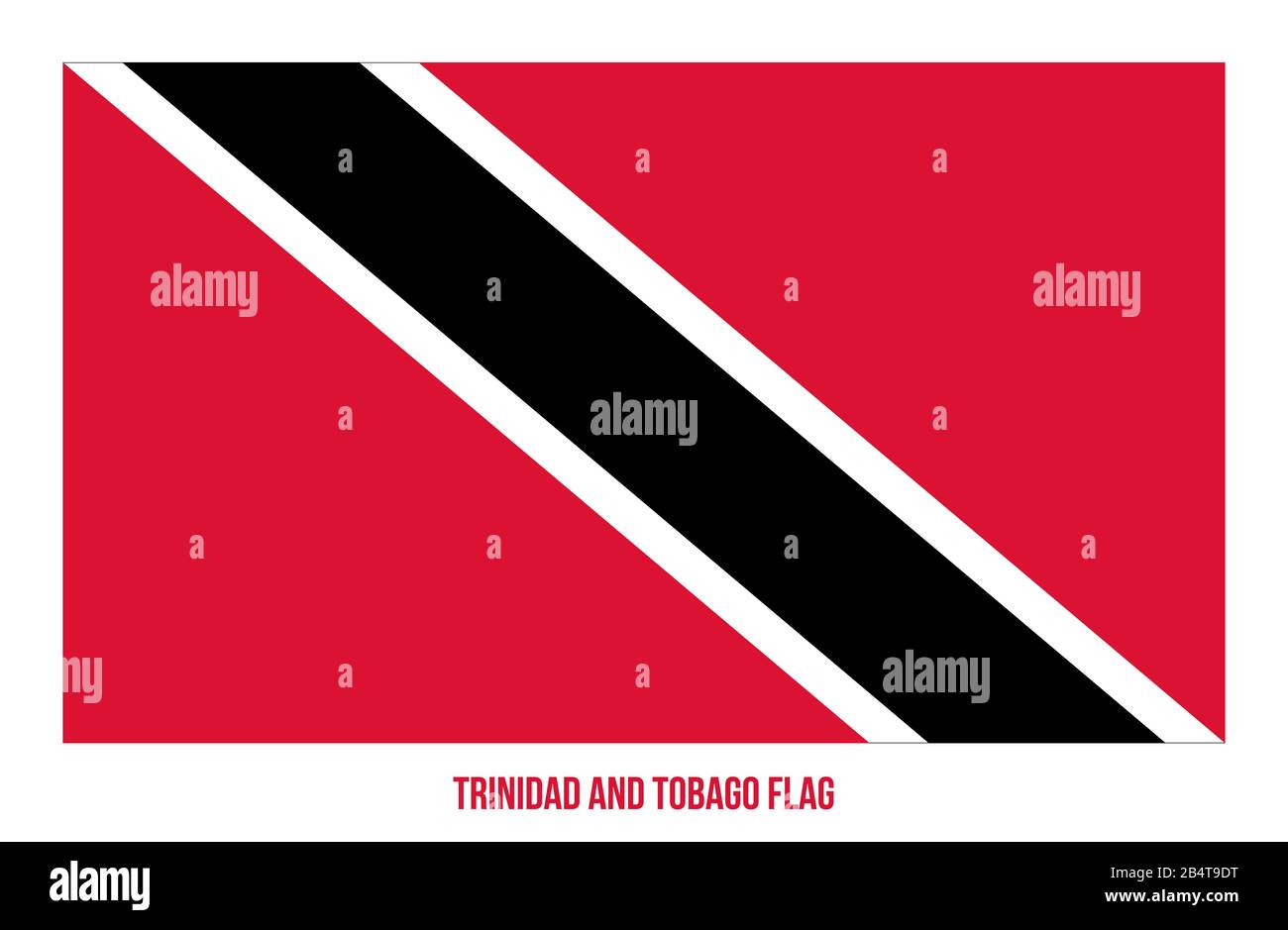 Trinidad and Tobago Flag Vector Illustration on White Background. Trinidad and Tobago National ...