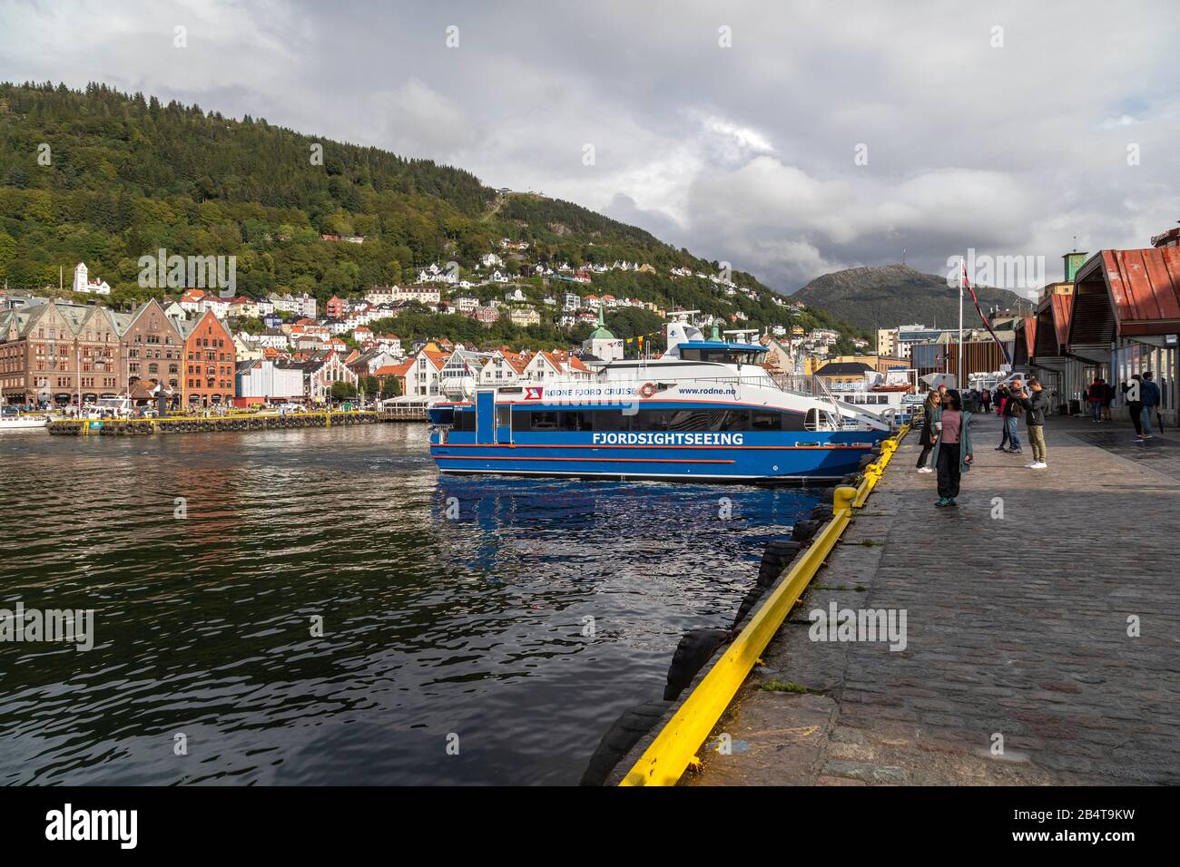 High speed passenger catamaran Rygertroll at Strandkai Terminal in ...