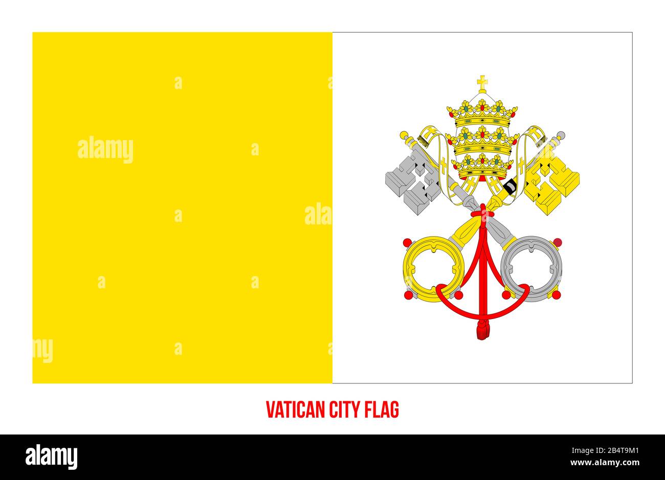 Vatican City Flag Vector Illustration on White Background. Vatican City ...