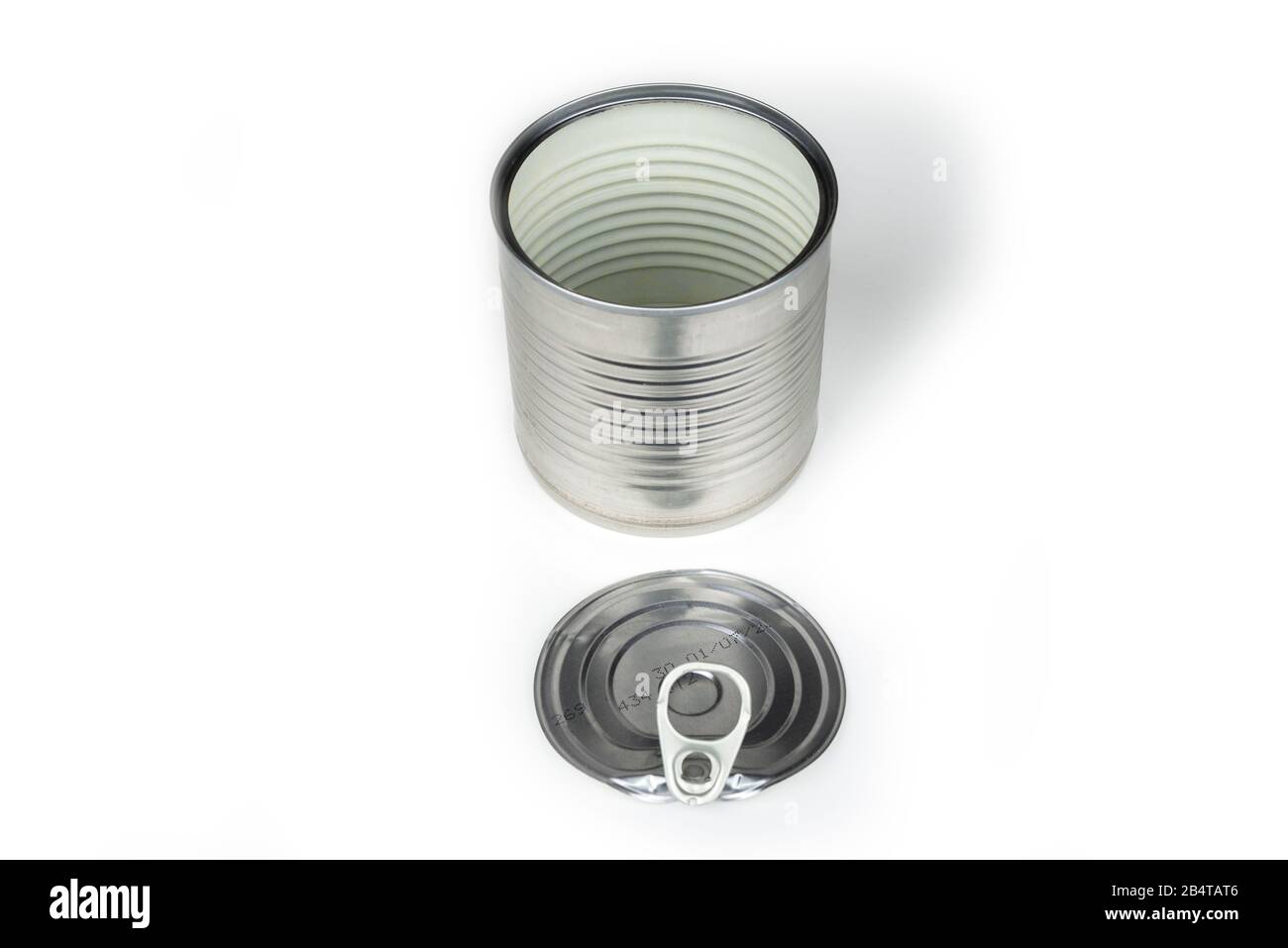 Empty food tin can on a white. Recycle concept Stock Photo - Alamy