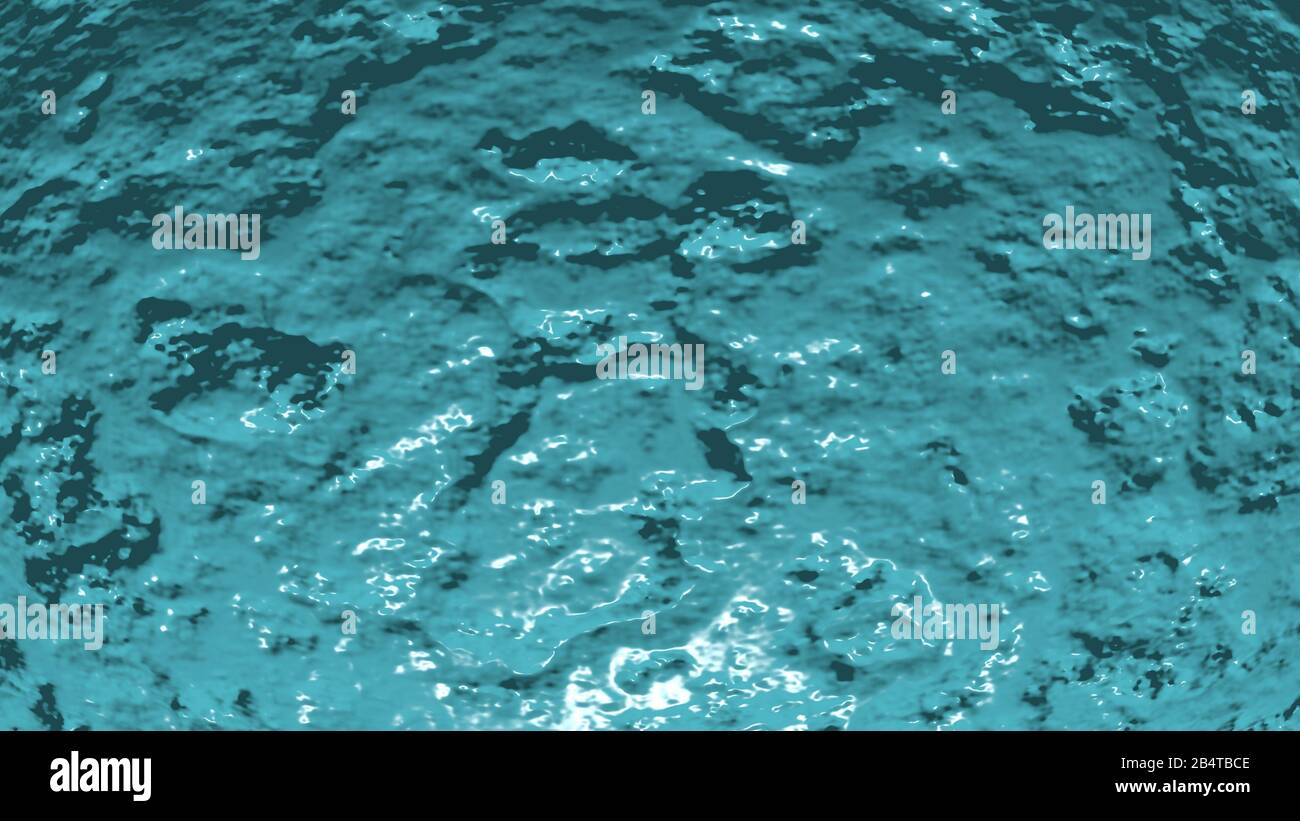 3D illustration of chaotic abstract background made of PACIFIC BLUE ...