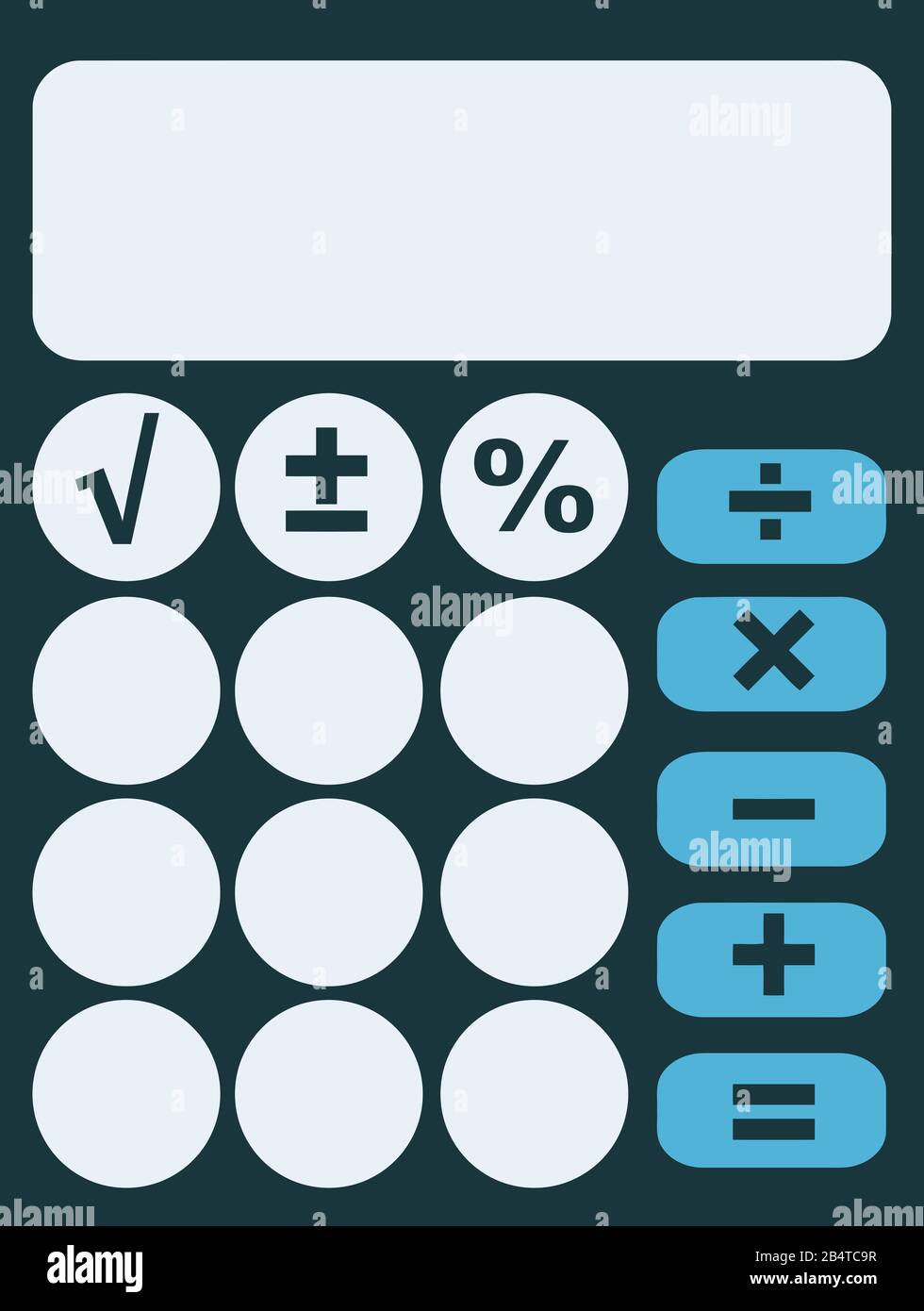 calculator object technology digital finance math display illustration ...