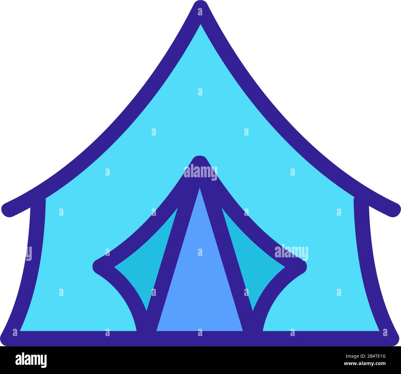 tent icon vector. Isolated contour symbol illustration Stock Vector ...