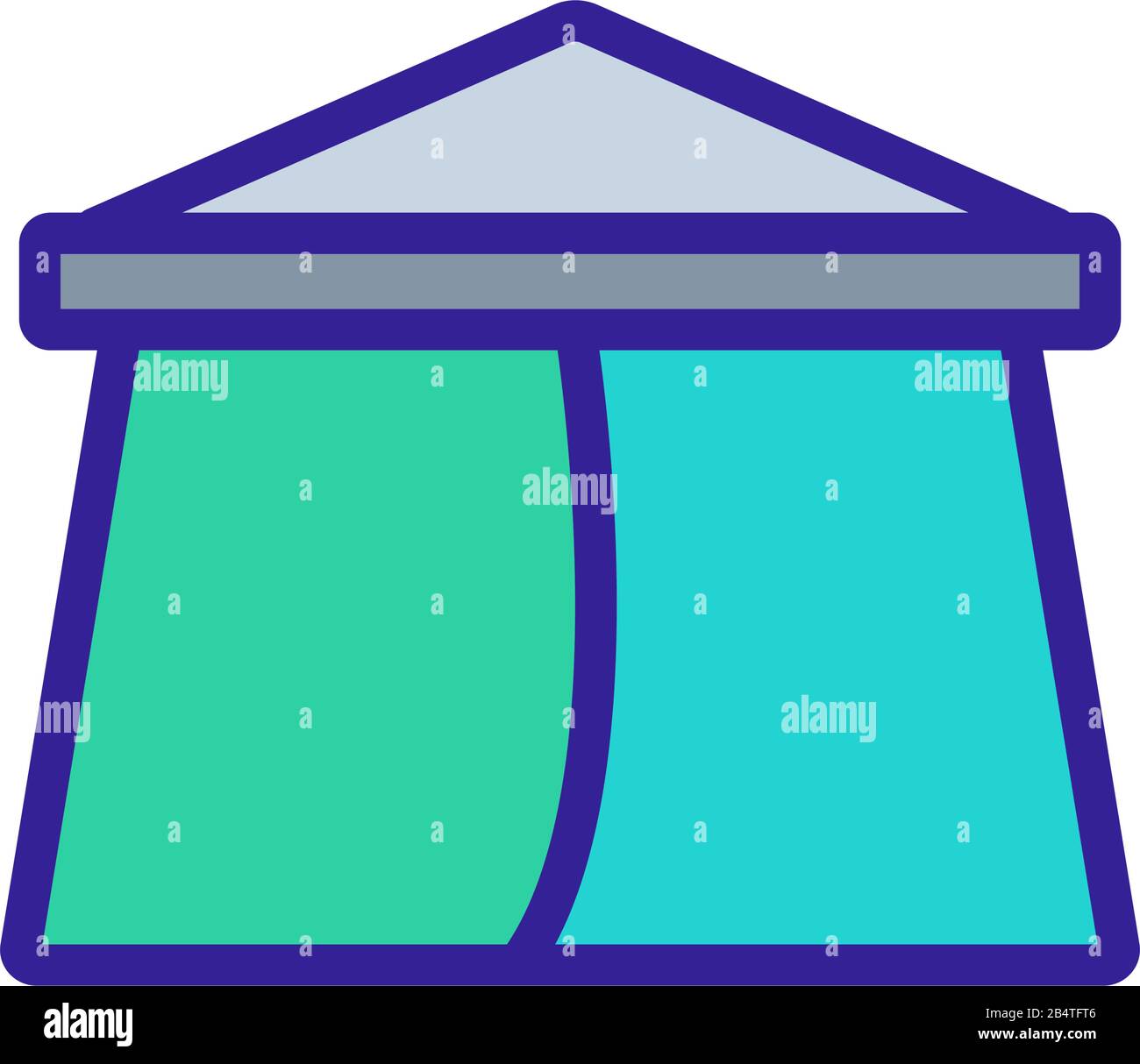 tent icon vector. Isolated contour symbol illustration Stock Vector ...