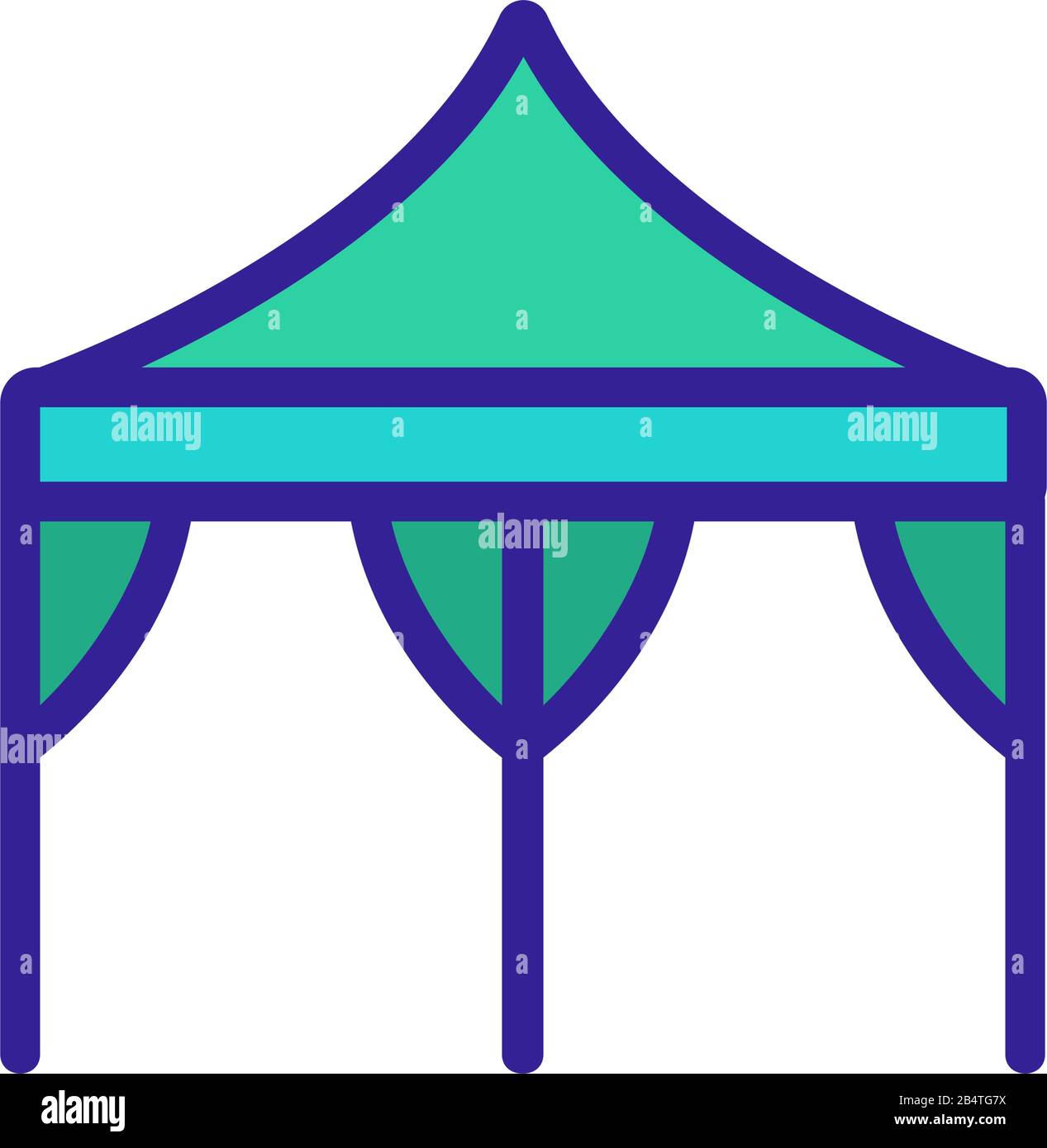 tent icon vector. Isolated contour symbol illustration Stock Vector ...