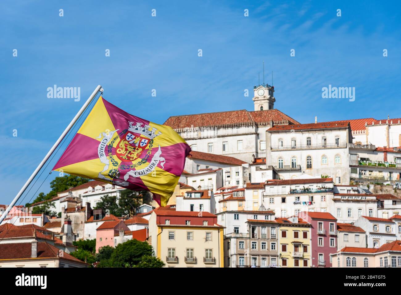 landmarks of Portugal - view of the coimbra old town with university ...