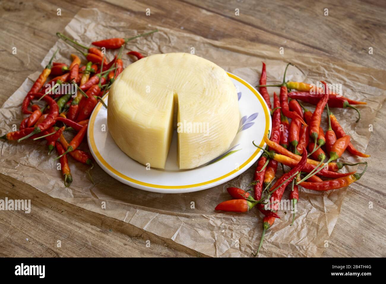 pecorino sardo cheese handmade by Sardinian shepherds Stock Photo - Alamy