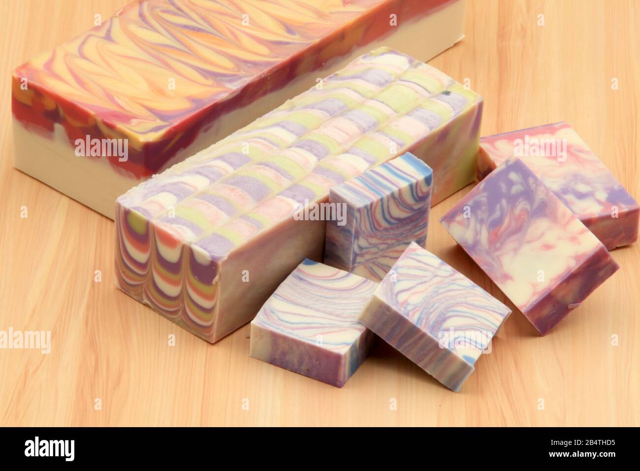 handcrafted soap blocks and bars Stock Photo - Alamy
