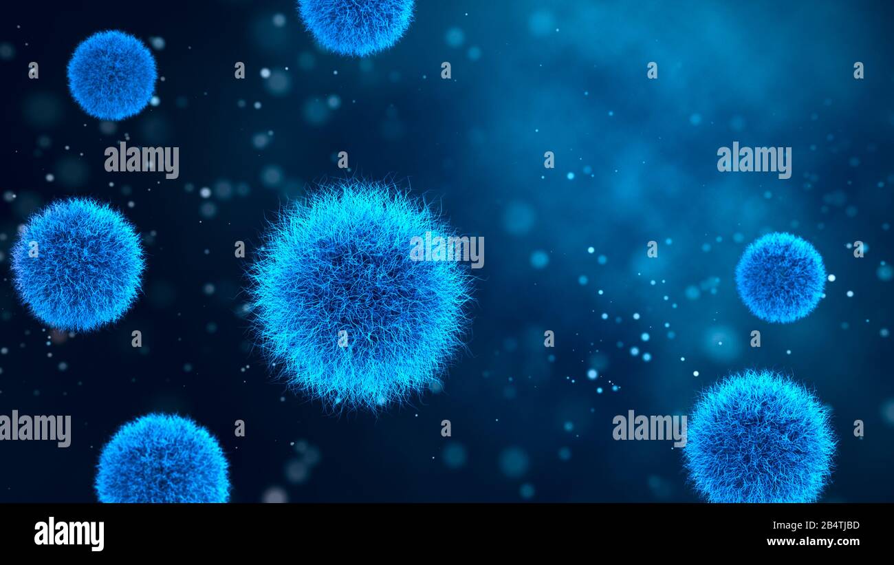 3D render bacteria virus,3d render microbe. Bacteria virus or germs ...